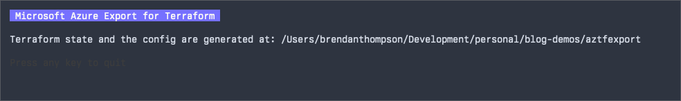 Getting Started with the Azure Terraform Export Tool